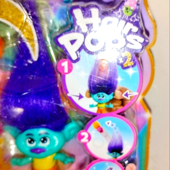 Trolls | Toys | Trolls Hair Pops Toy Purple And Blue Brand New | Poshmark